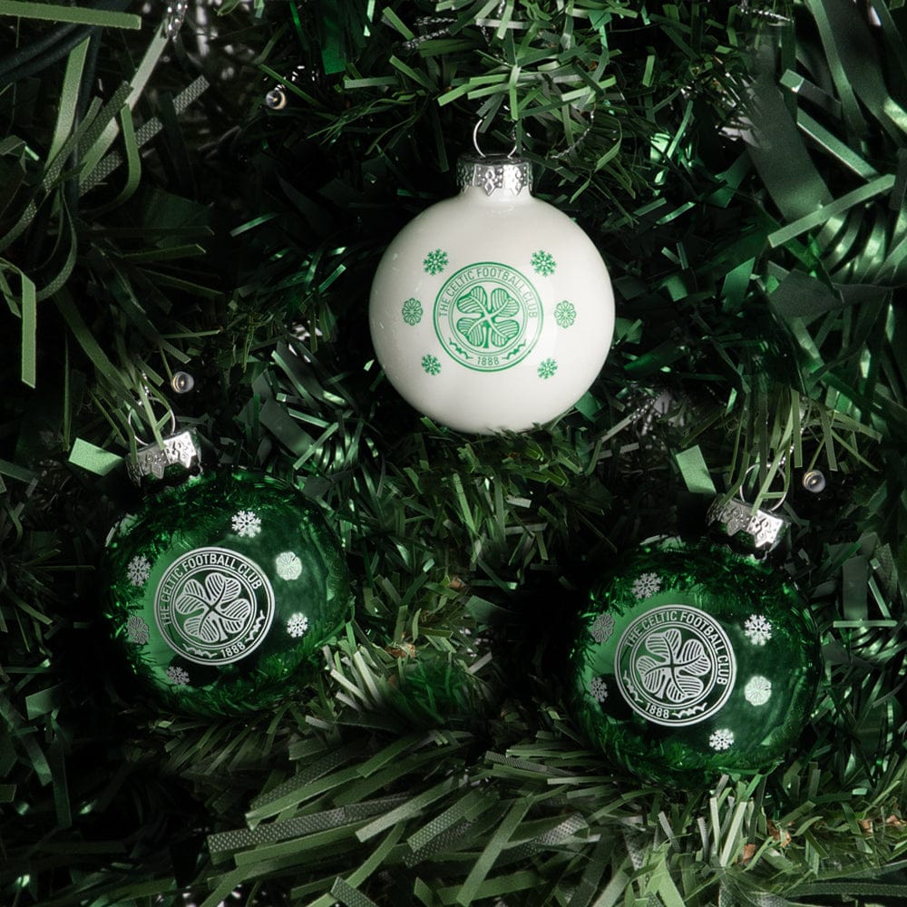 Celtic Christmas 3 Pack Baubles – Official Celtic Store